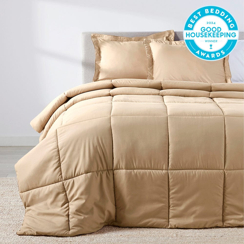 Almond Ivory Oversized Comforter Set – The Original PeachSkinSheets®