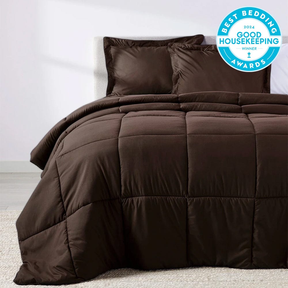 Chocolate Oversized Comforter Set – The Original PeachSkinSheets®