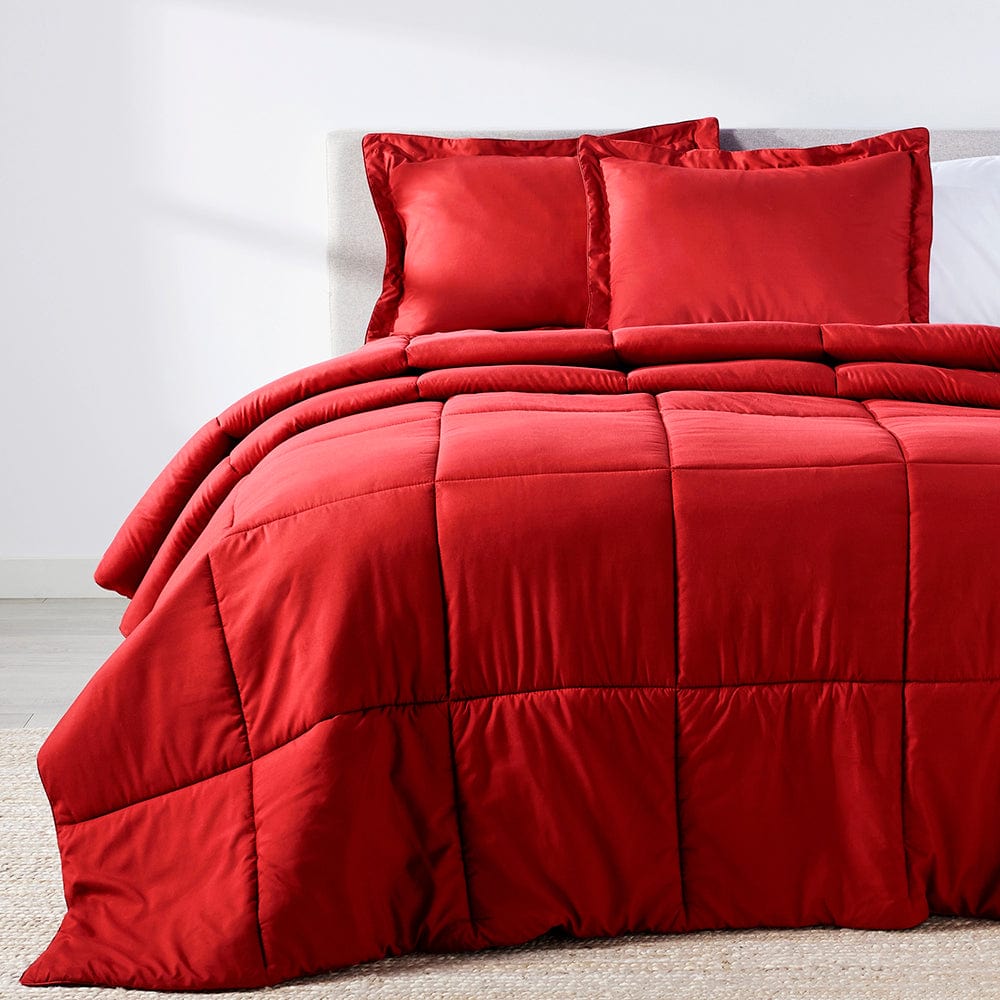 Red Velvet Oversized Comforter Set – The Original PeachSkinSheets®