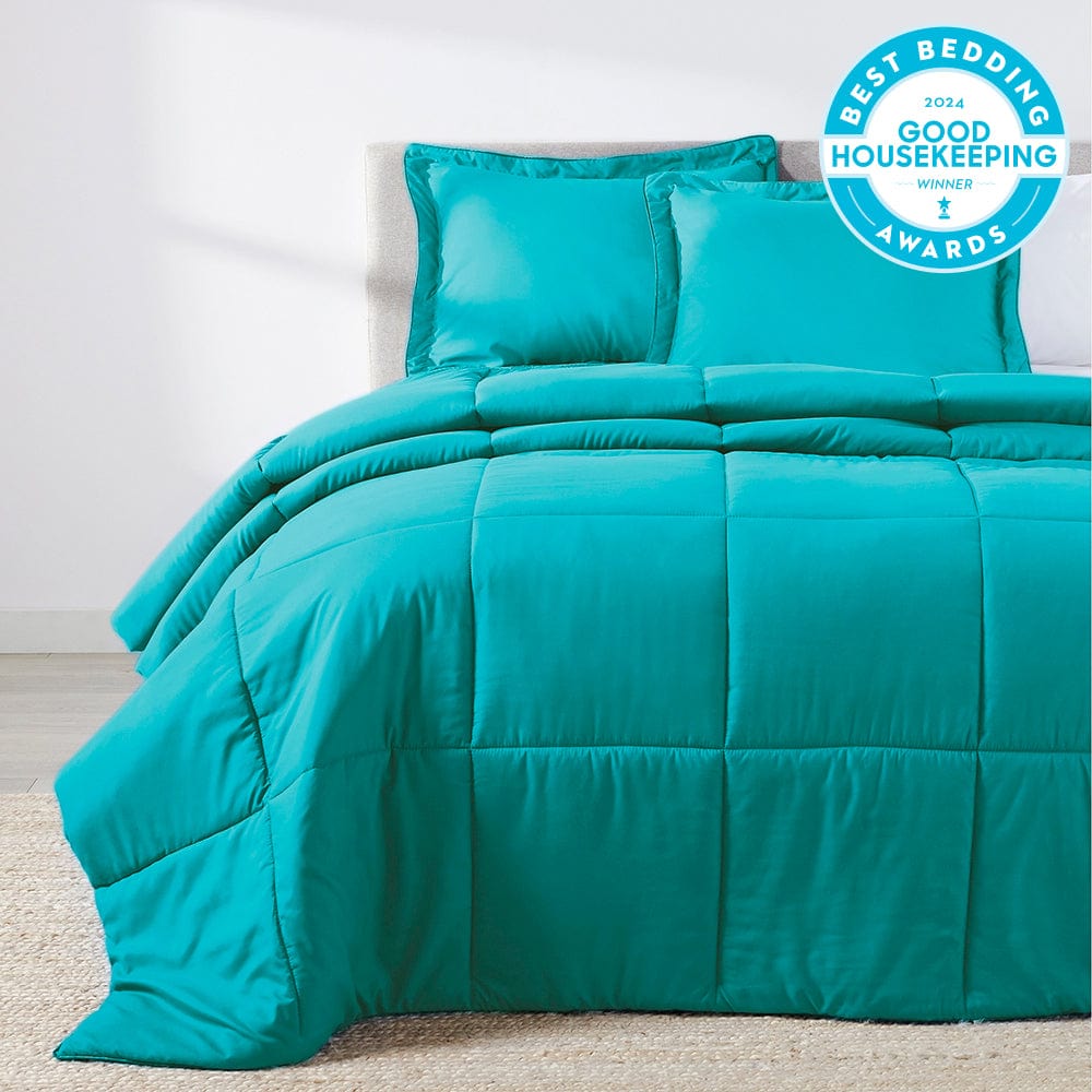 Tiki Turquoise Oversized Comforter Set – The Original PeachSkinSheets®