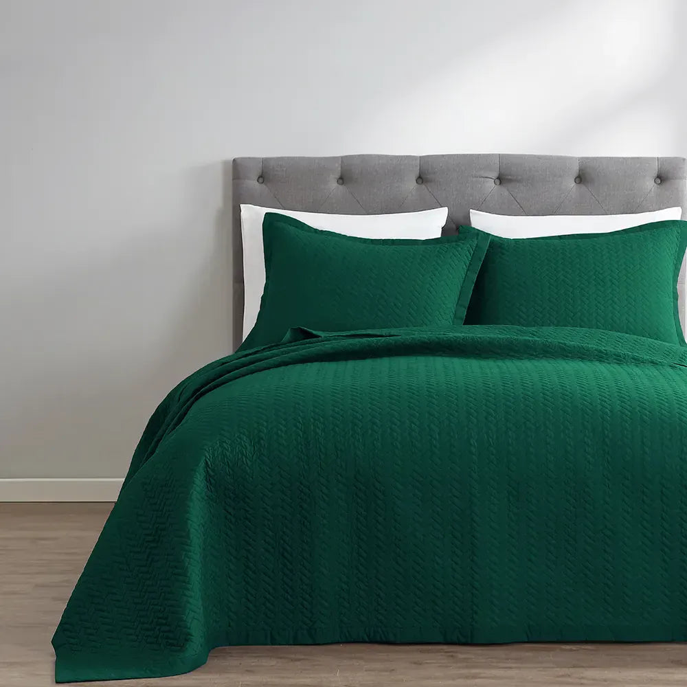 Emerald Green Oversized Quilt Set – The Original PeachSkinSheets®