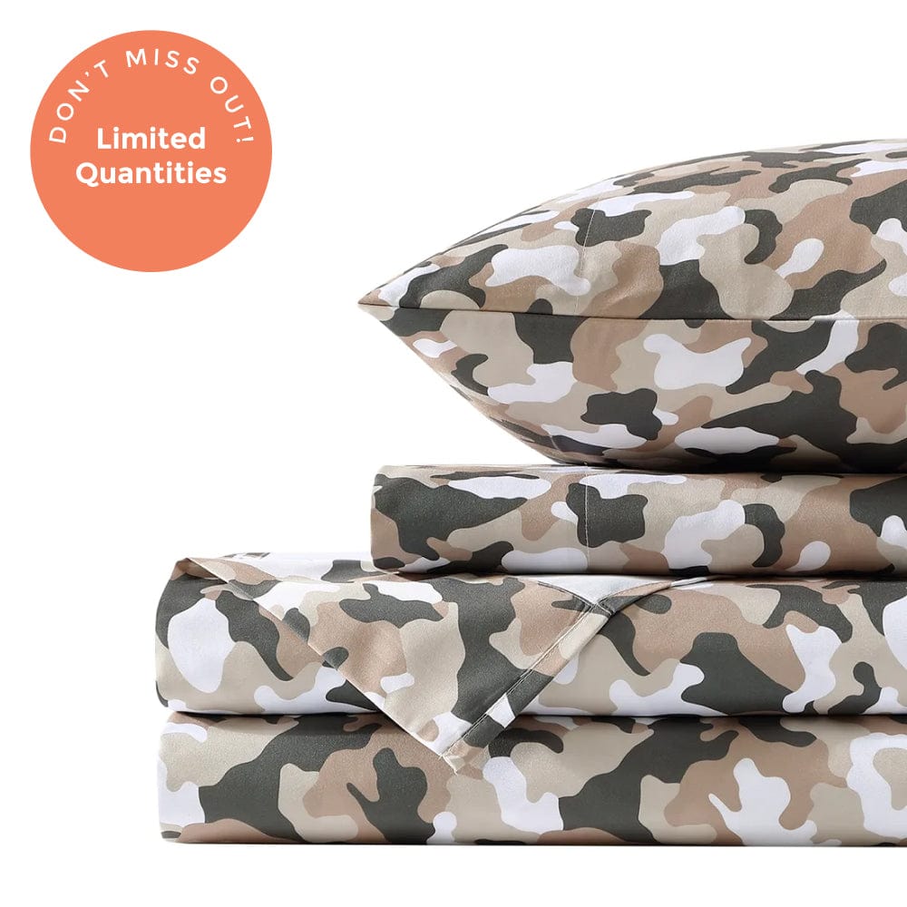 Graphite Gray Camouflage Sheet Set – The Original PeachSkinSheets®