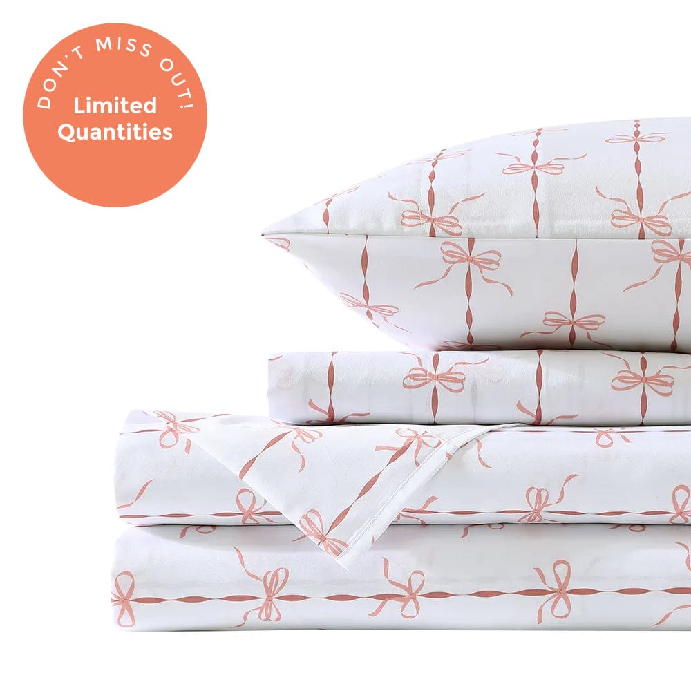 Retro Rose Ribbons and Bows Sheet Set – The Original PeachSkinSheets®